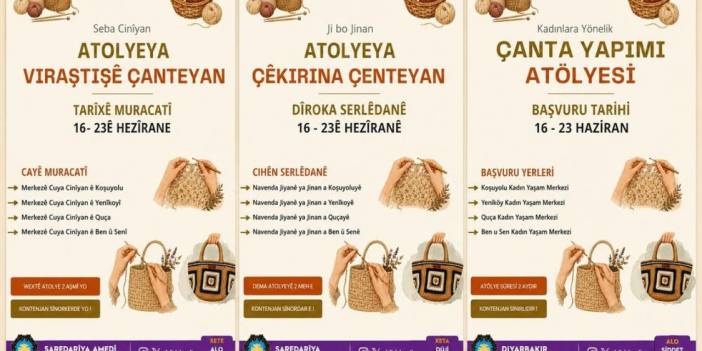 Kadınlara yönelik ücretsiz Çanta Yapımı Atölyesi başlıyor